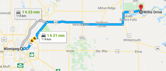 Pinawa: Hind Island Directions and Maps - Winnipeg Canoe & Kayak Rentals