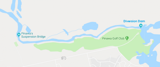 Pinawa Channel float from the diversion dam to the suspension bridge ...