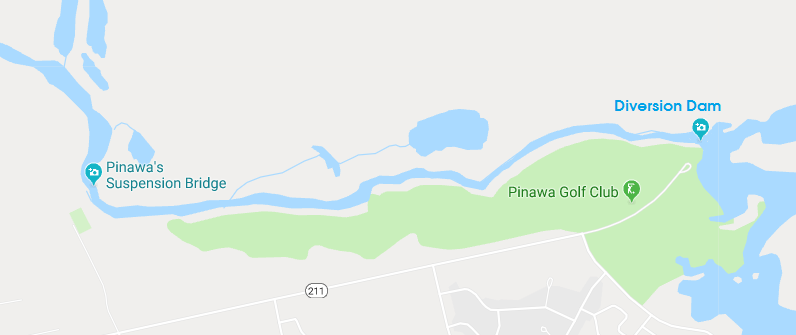 Pinawa Channel float from the diversion dam to the suspension bridge ...